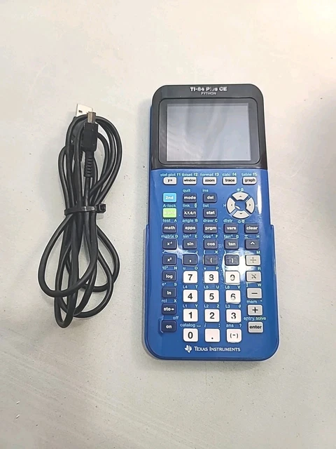 TEXAS INSTRUMENTS TI-84 Plus CE Graphing Calculator Python Blue Tested ...