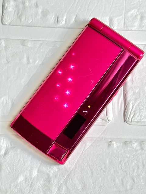 FUJITSU F-02B PINK Docomo FOMA Japanese Flip phone Keitai Garakei Retro ...