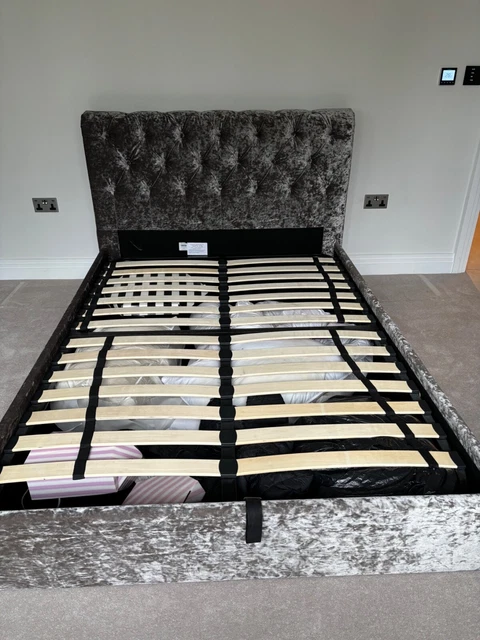 DOUBLE BED FRAME with storage mattress divan £150.00 - PicClick UK