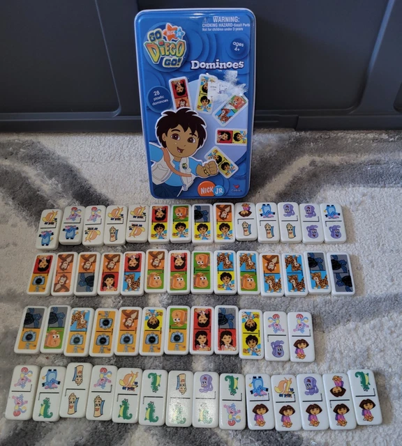 NICK JR. GAME: Go Diego Go Dominoes Dora - Metal Storage Tin - Almost 2 ...