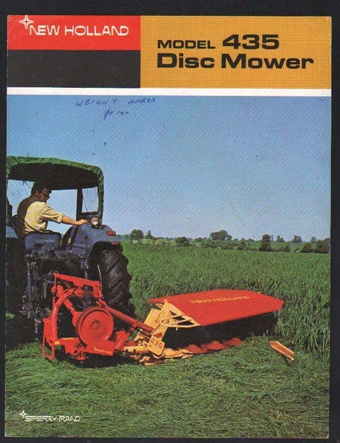 NEW HOLLAND &MODEL 435" Disc Mower Brochure Leaflet £6.00 - PicClick UK