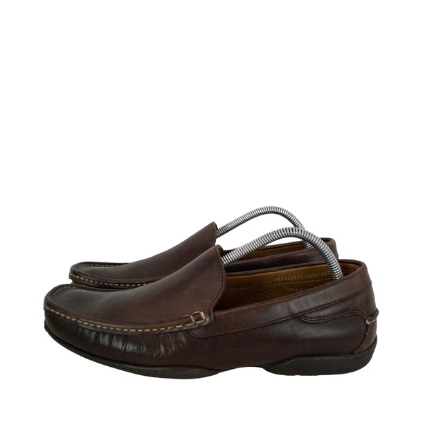 LOAKE DARK BROWN Leather Slip On Driving Irvine Loafers - UK 9 £39.99 ...