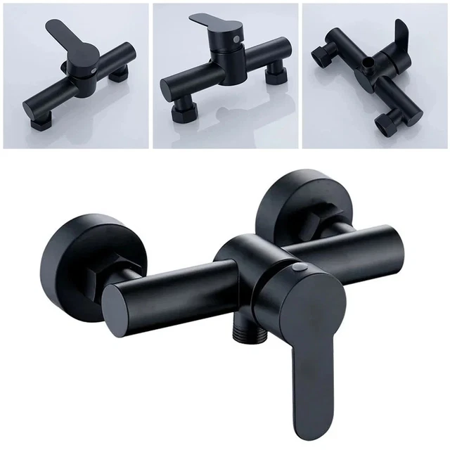WALL MOUNTED SHOWER Control Valve Hot and Cold Mixer Faucet Control ...