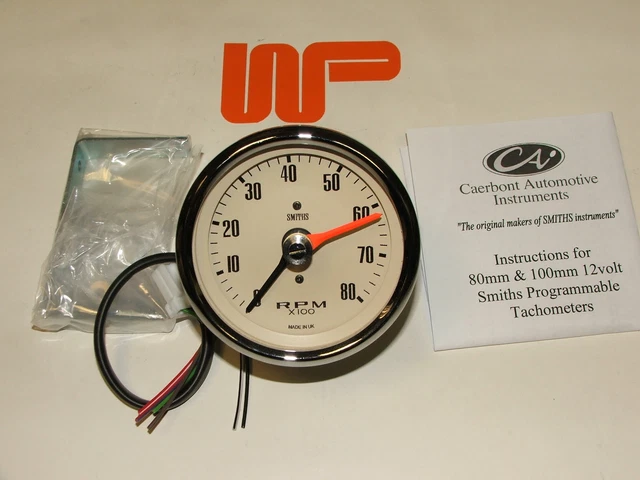 CLASSIC MINI - SMITH'S REV COUNTER TACHO in Magnolia 0 - 8000 rpm ...