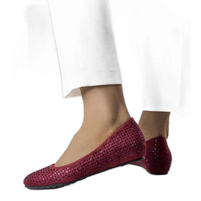 BALLERINES BORDEAUX À semelle compensée Julie rouge EUR 25,68 - PicClick FR