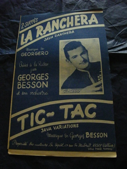PARTITURA LA RANCHERA Georges Besson Tic Tac EUR 13,47 - PicClick IT