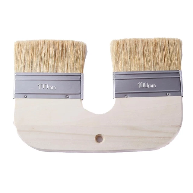 LIMEWASH PAINT BRUSH Natural Bristle - 4 Inch Wide U-Shaped Brush ...