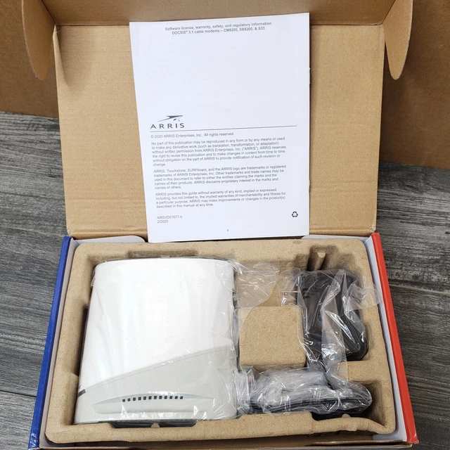 ARRIS S33 SURFBOARD DOCSIS 3.1 Multi-Gigabit Cable Modem 2.5 Gbps ...