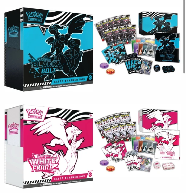 POKÉMON TCG BLACK Bolt & White Flare Elite Trainer Box Set - New ...