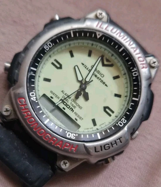 ULTRA RARE ILLUMINATEUR Casio Ana-Digi Quartz Ad-300 Japon EUR 17,56 ...