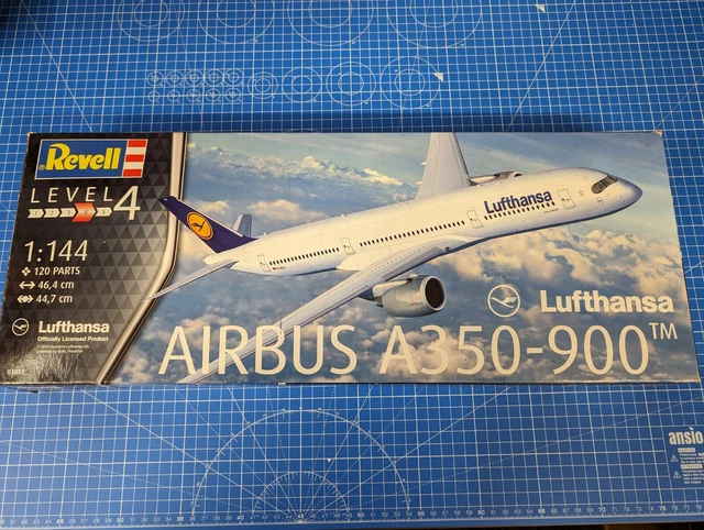 REVELL 03938 AIRBUS A350-900 Lufthansa 1:144 Flugzeug Bausatz Aircraft ...