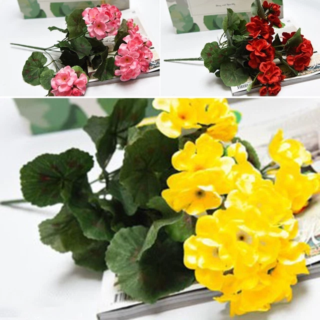 L GANTES FLEURS ARTIFICIELLES g ranium rouge rose am liorent votre d ...