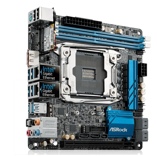 RARE CARTE MÈRE ASROCK X99E-ITX/ac LGA 2011-3 DDR4 i7- XEON V3-V4 mini ...