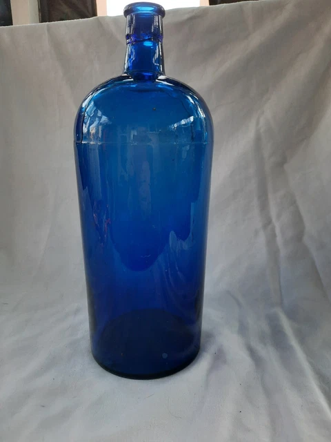 ANTIQUE VERY LARGE Cobalt Blue Glass Apothecary Chemist Bottle £20.00 ...