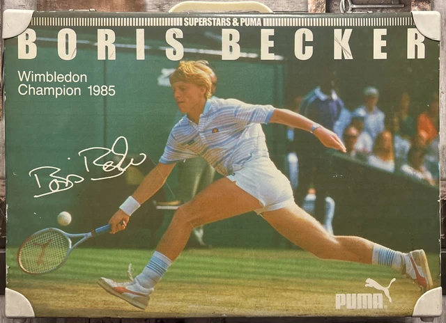 BORIS BECKER ORIGINAL Superstars & Puma Wimbledon Champion 1985 Vintage ...