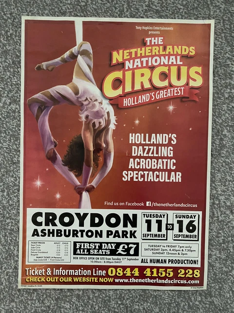 NETHERLANDS NATIONAL CIRCUS poster - Croydon £5.43 - PicClick UK