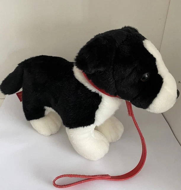 CUTE ‘N’ SOFT Hooli Mooli Border Collie Dog with Red Lead Soft Plush ...