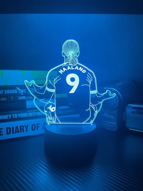 ERLING HAALAND MANCHESTER City Football Club Man City Personalised LED ...