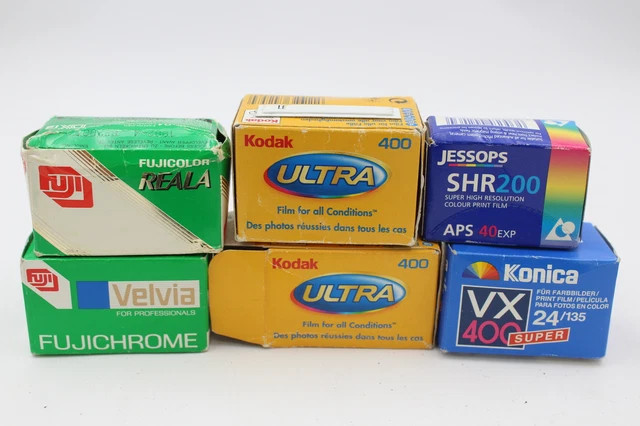 6 X ROLLS of 35mm EXPIRED CAMERA FILM Inc. Kodak, Fujifilm & Konica Etc ...