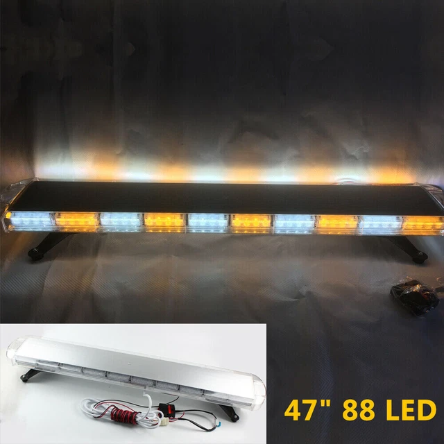 47& BAR EMERGENCY Warning Tow Truck Response LED Amber White Strobe ...