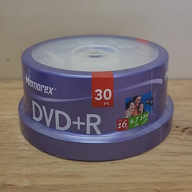 MEMOREX® DVD+R 16X 30 Pack Spindle 4.7 GB Data 120 Min Video Blank ...