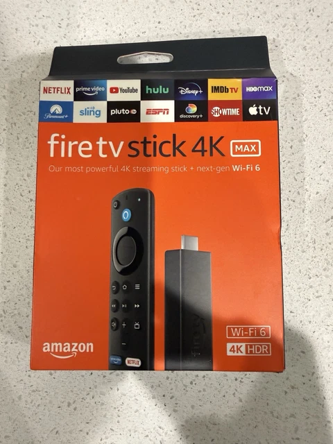 AMAZON FIRE TV Stick 4K MAX, Wi-Fi 6, Alexa Voice Remote Includes TV ...
