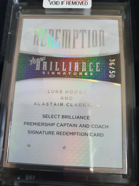 2024 SELECT AFL Brilliance Premiership HAWTHORN Dual Signature HODGE ...
