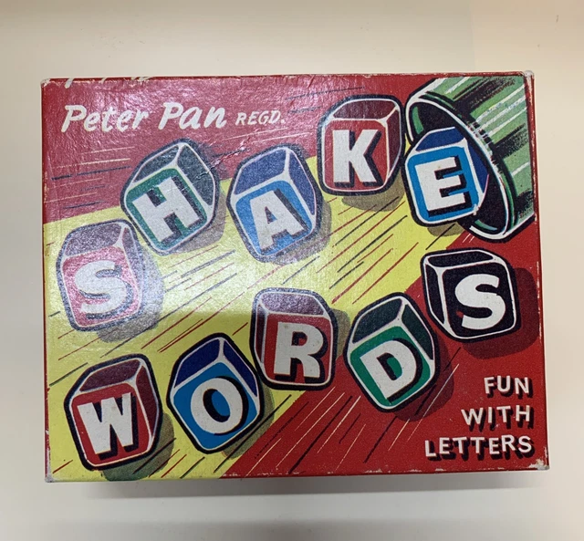 VINTAGE SHAKE WORD Dice Game By Peter Pan Board Game Cube Game Complete ...