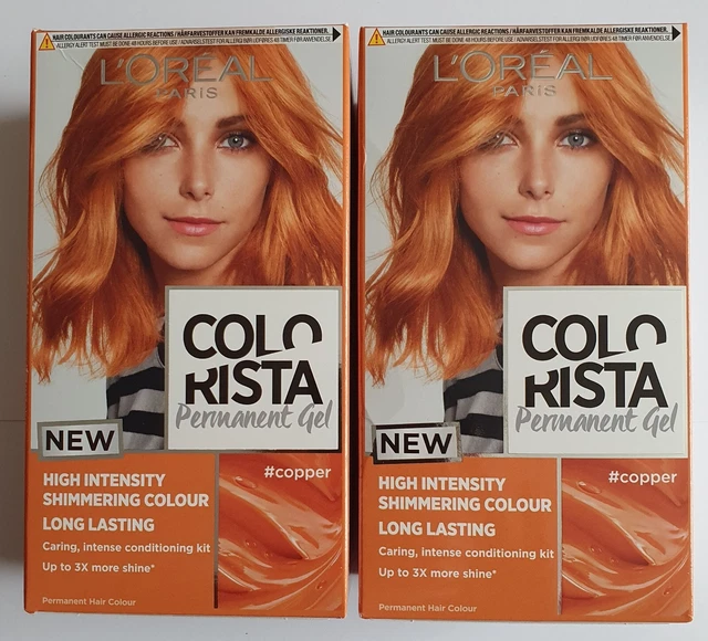 L'OREAL PARIS COLORISTA Permanent Gel Hair Dye Copper x2 £15.99 ...
