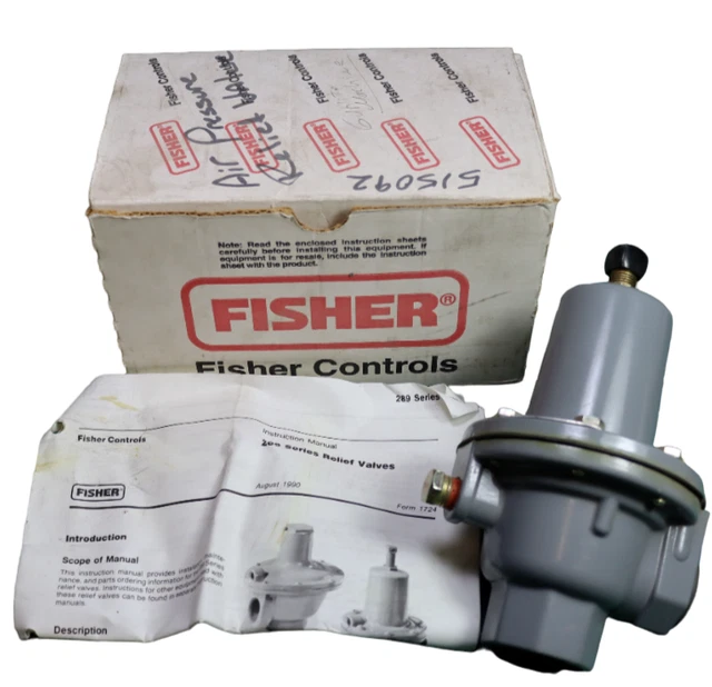 FISHER 289H-41 BACK Pressure Regulator / Relief Valve 1-45Psi EUR 343 ...