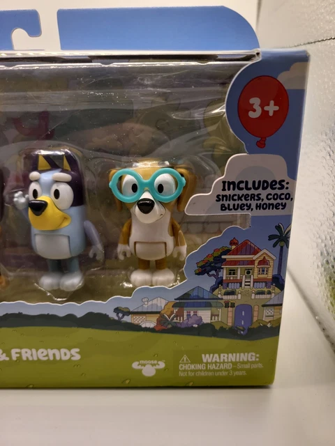 BLUEY AND FRIENDS Family Toy Mini Figures Bluey Snickers Coco Honey 4 ...