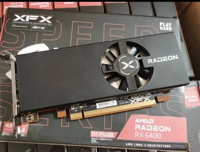 XFX SPEEDSTER SWFT 105 AMD Radeon RX6400 Gaming 4GB GDDR6 Graphics Card ...