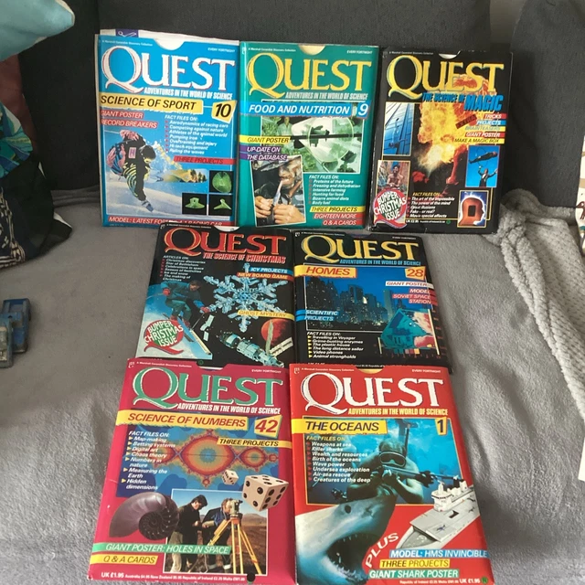 MARSHALL CAVENDISH QUEST Illustrated Science Magazines Mixed Issues £10 ...