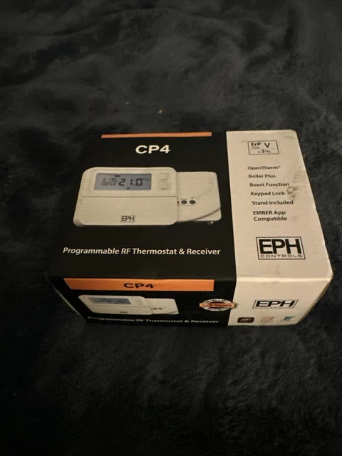 EPH CP4 PROGRAMMABLE Room Thermostat White Mains Powered £52.70 ...