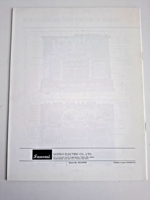 ORIGINAL SERVICE MANUAL Sansui 2000X Solid-State AM/FM Tuner - BA001110 EUR 25,00 - PicClick DE