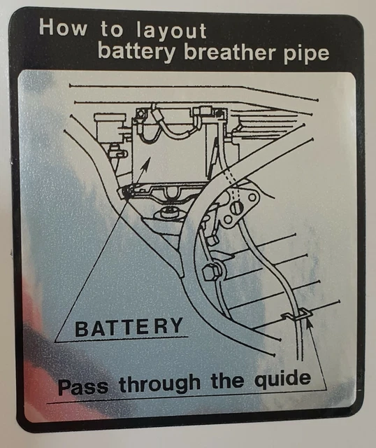 YAMAHA RD350 YPVS 31K Lc2 Battery Breather Decal £7.61 - PicClick UK