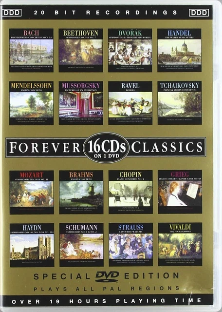 FOREVER CLASSICS, 16 CD Collection of Classical Masterpieces on DVD £15.00 - PicClick UK