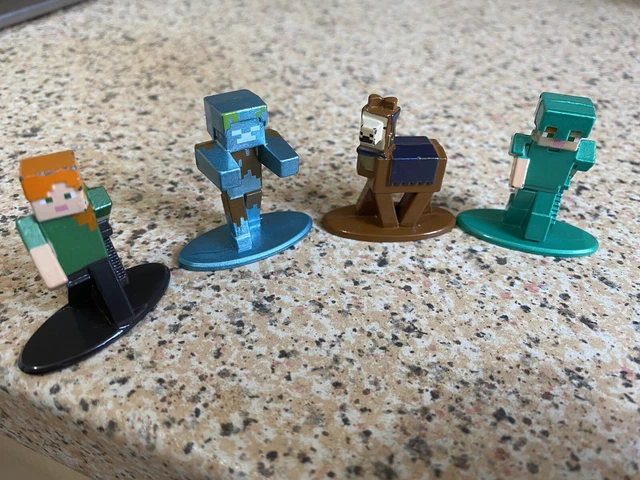 MINECRAFT LLAMA,STEVE, ALEX, Drowned Monster Jada Nano Metalfigs £20.99 ...