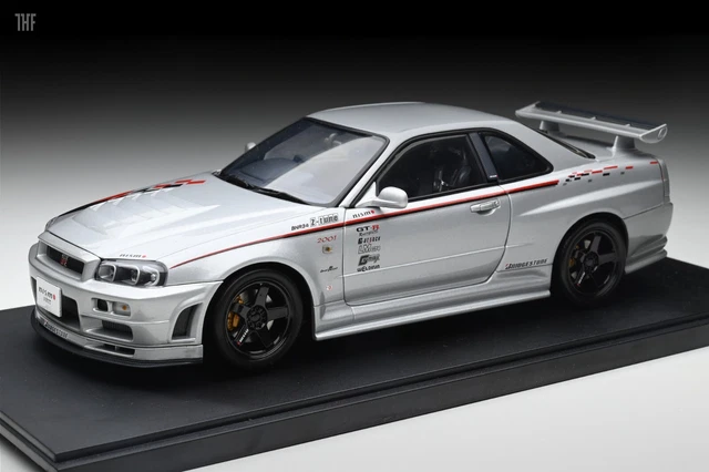 AUTOART NISSAN SKYLINE R34 GTR Nismo R-Tune R1 1:18 77357 Active Red £342.45 - PicClick UK