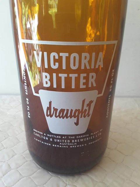 BARGAIN!!! VINTAGE DARWIN STUBBY VINTAGE VICTORIA BITTERS DRAUGHT BEER ...