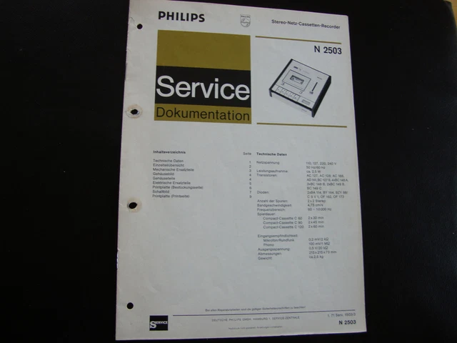 ORIGINAL SERVICE MANUAL Philips BOX95U EUR 11,50 - PicClick DE