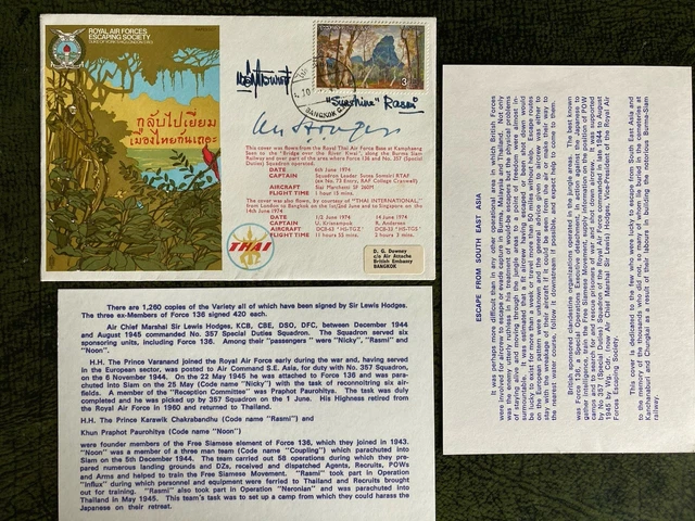 RAF COVER - Escape Asia WW2 Burma Siam Railway - Resistance/SOE ...