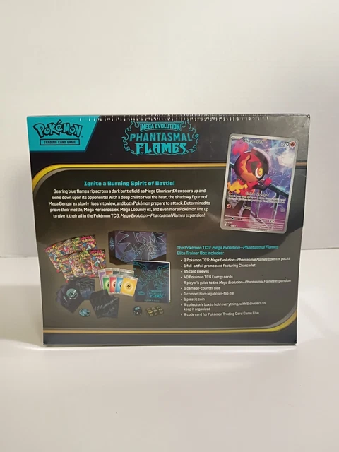POKÉMON TCG MEGA Evolution — Phantasmal Flames Elite Trainer Box ETB ...