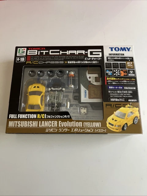 TOMY TOMICA BIT Char-G G-19 Mitsubishi Lancer Evolution Yellow R/C Car ...