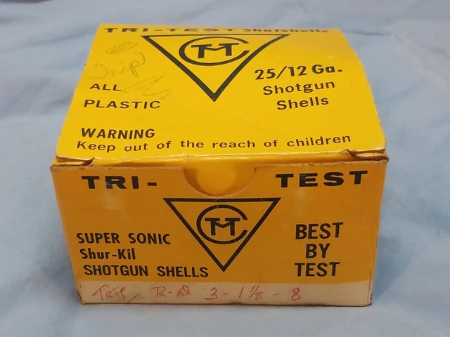 EMPTY BOX ONLY Vintage TRI-TEST SHOT SHELLS Shotgun Shells 12 Gauge $17 ...