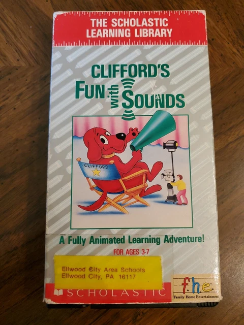 CLIFFORD'S FUN WITH Sounds VHS Vintage Scholastic Learning Library with ...