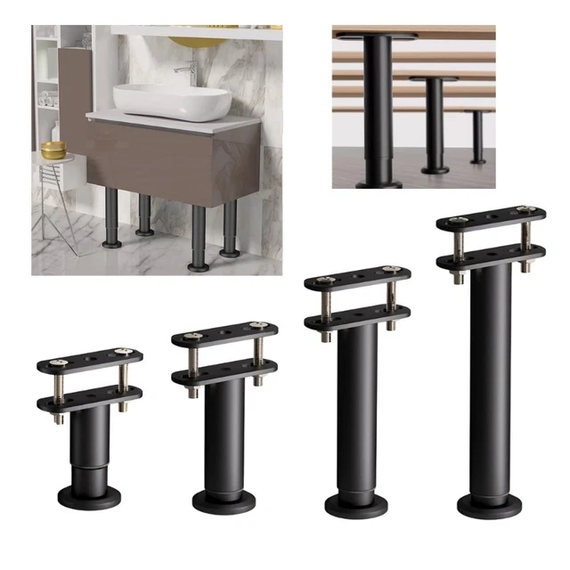 ADJUSTABLE HEIGHT BED Frame Support Legs with Wider Base Heavy Duty Bed ...