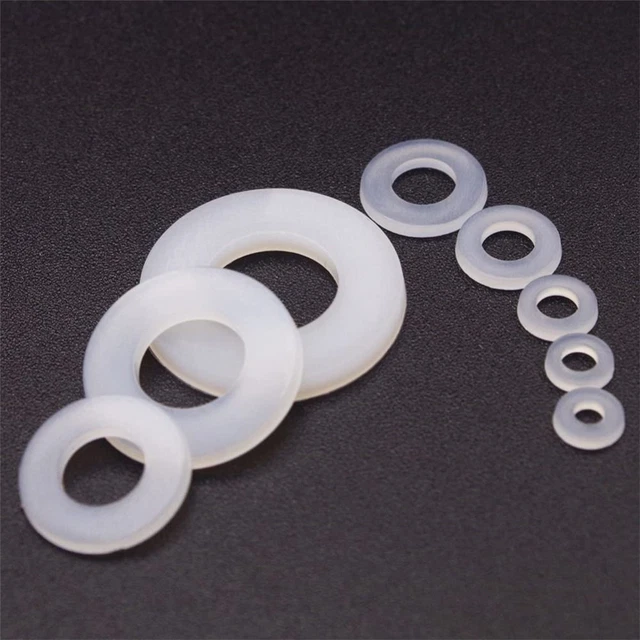 520PCS WHITE NYLON Washers M2 M2.5 M3 M4 M5 M6 M8 M10 Sealing Washers ...