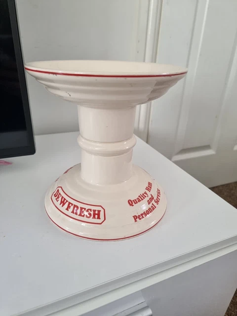 ANTIQUE CERAMIC BUTCHERS Ham Display Stand / Dewfresh Mason's Ironstone ...