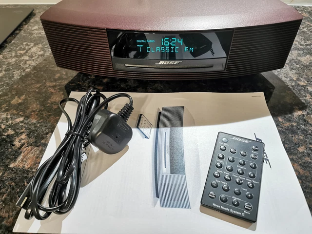 BOSE WAVE III Music System Rare & Stunning Burgundy Maroon CD FM DAB ...